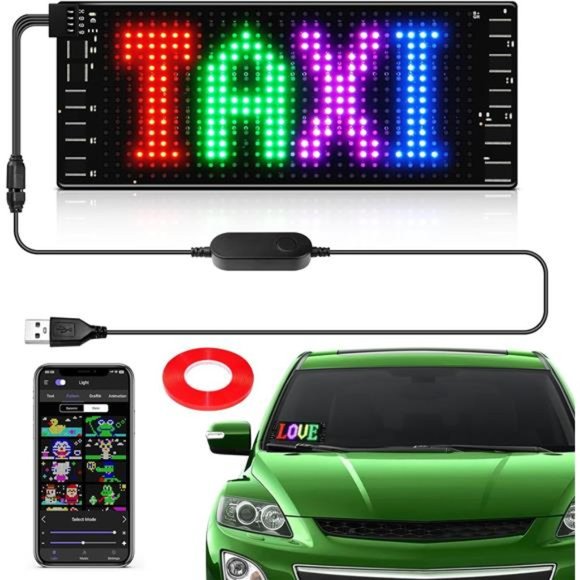 Other | Car Led Sign 7x3 Flexible Led Signs For Car Usb 5v Programmable ...